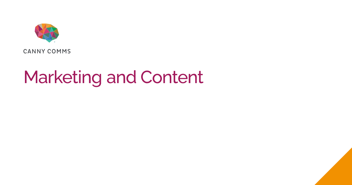 Marketing and Content | Canny Comms